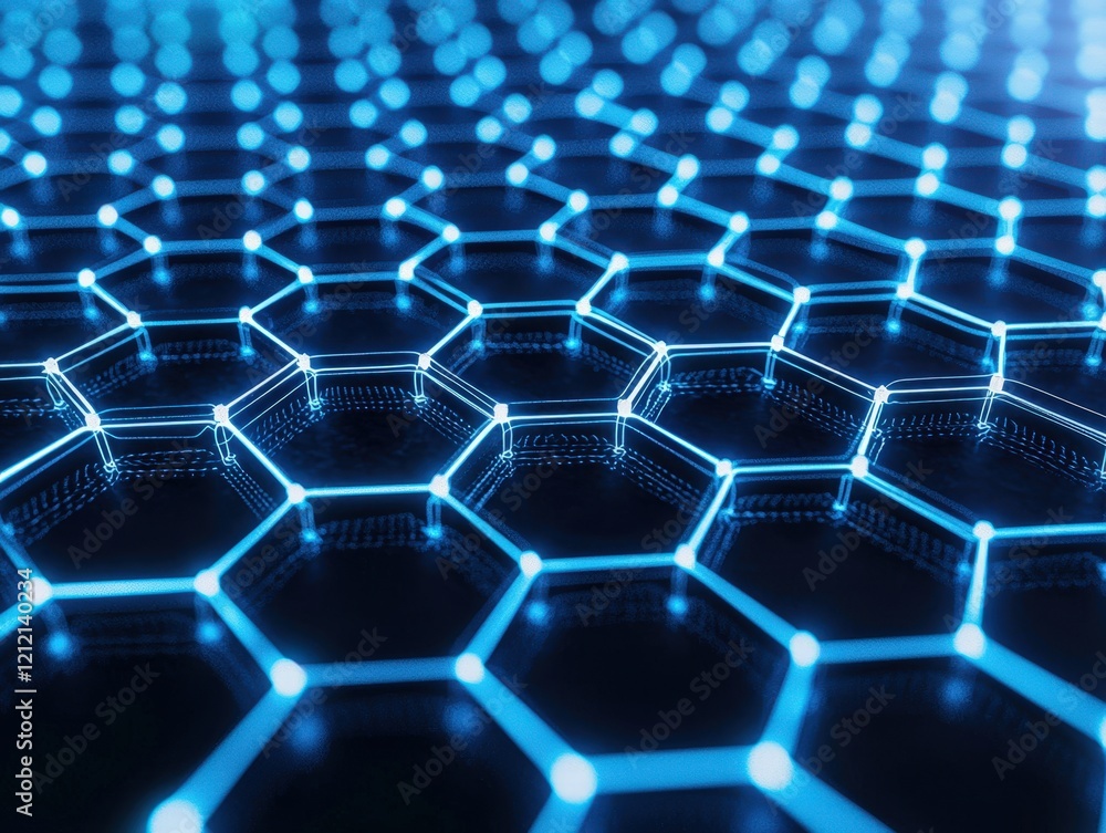Innovative Hexagonal Network Structure Digital Space Graphic Design Futuristic Environment ...