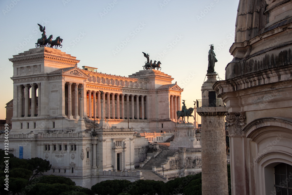 Panorama de Roma al atardecer, Arquitectura de Italia, Ruinas romanas ...