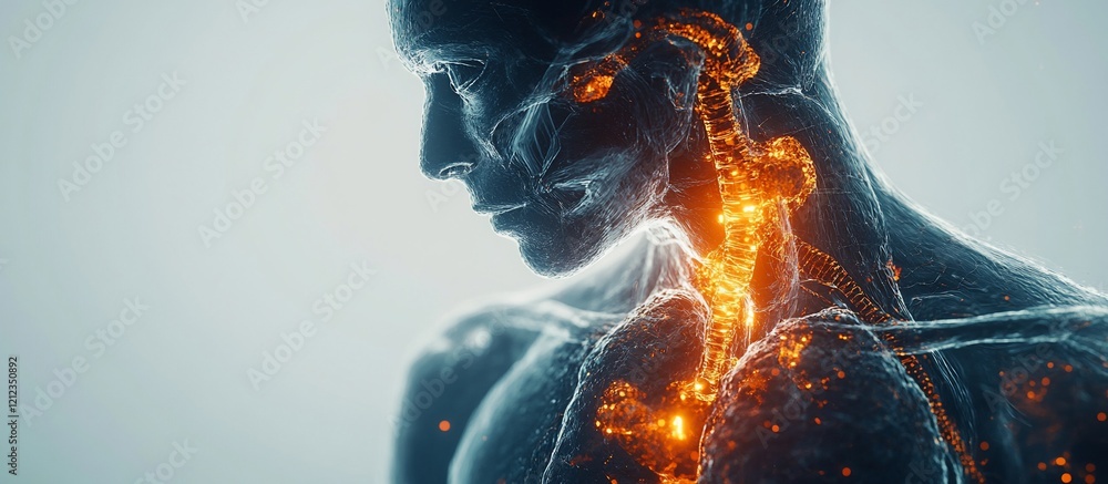 Anatomy of the Human Body, Spinal Cord, Medical Illustration Stock ...