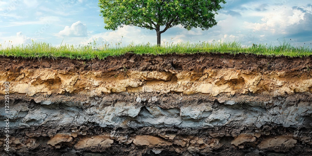 Detailed Soil Profile Illustration Showing Vadose Zone and Saturated ...