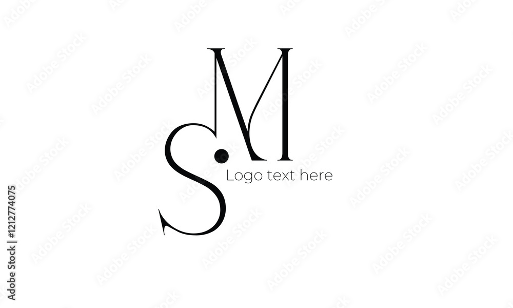 letter SM minimalist logo for business, logo and brand identity ...