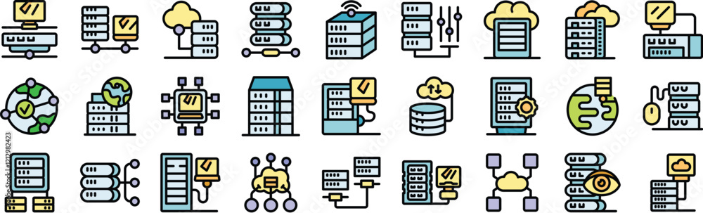 Server racks powering data centers, ensuring efficient network ...