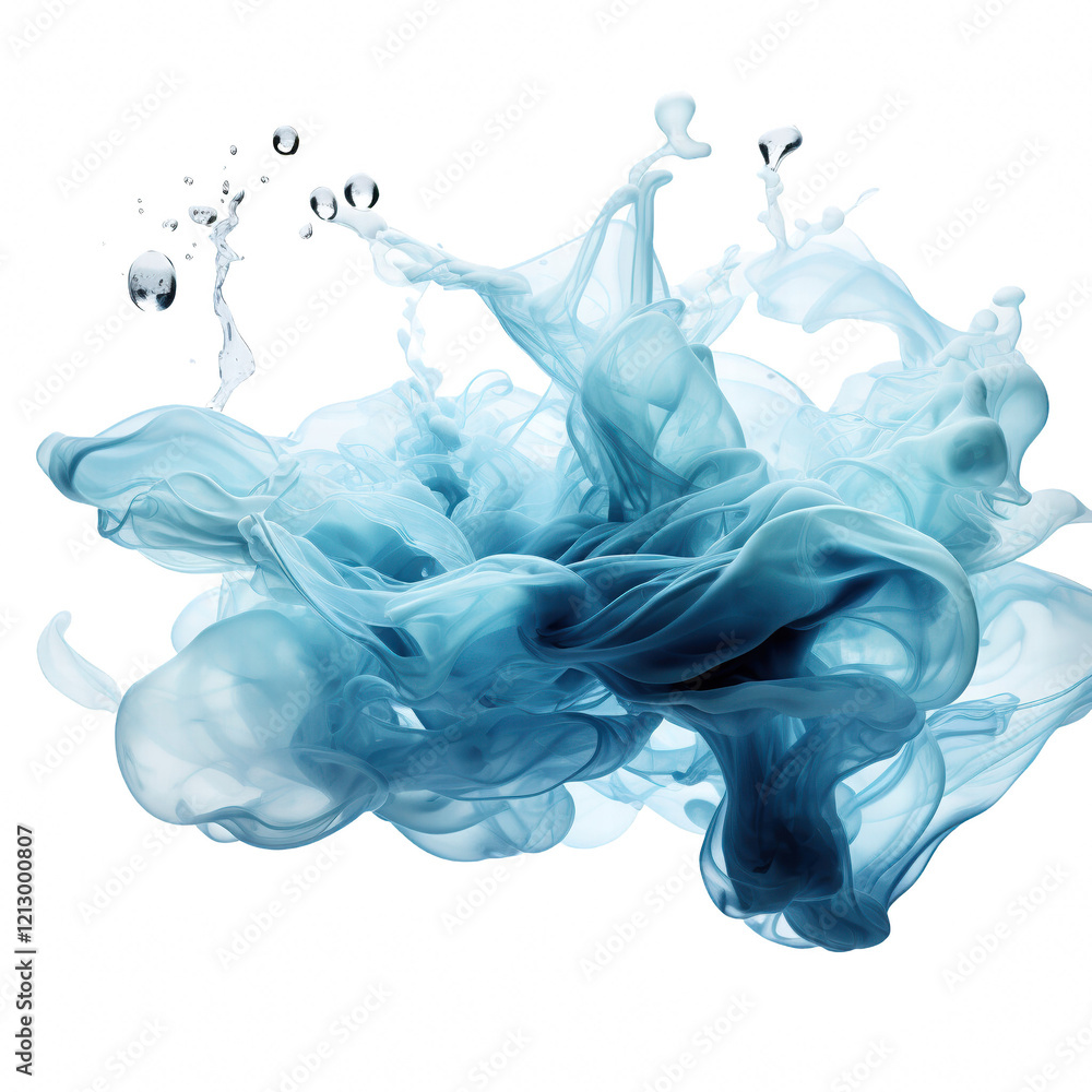watercolor splotch splatter of water ,isolated on transparent ...