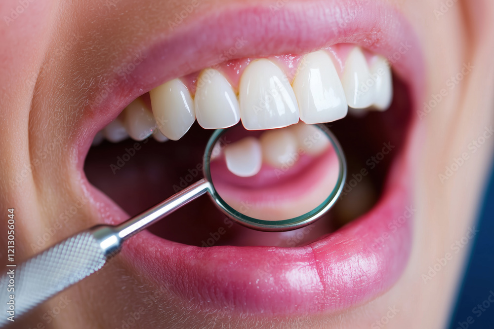 Dental examination, woman with toothache, periodontal disease in wisdom ...