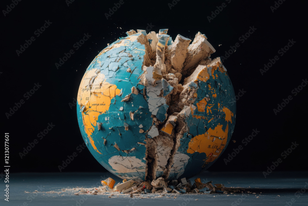 Cracking globe reveals layers of the world beneath the surface ...