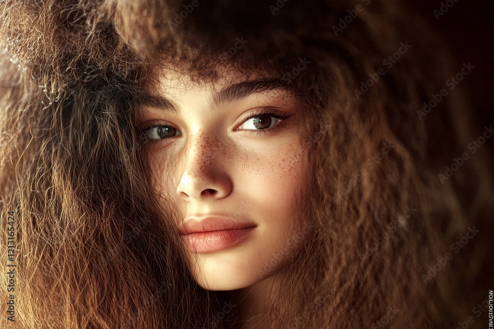 Stunning smiling mixed-race girl - for ads, billboard and social media ...