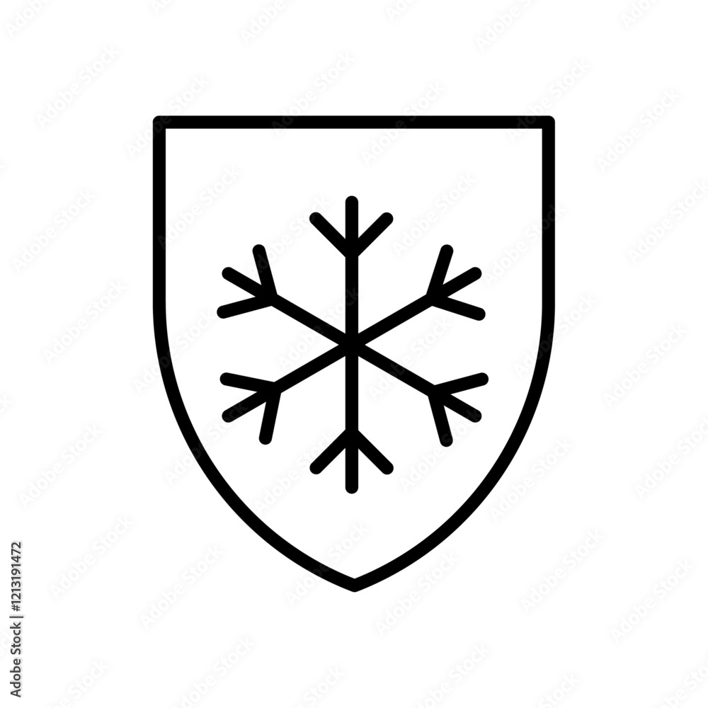 Frost resistant icon black and white vector sign Stock Vector | Adobe Stock