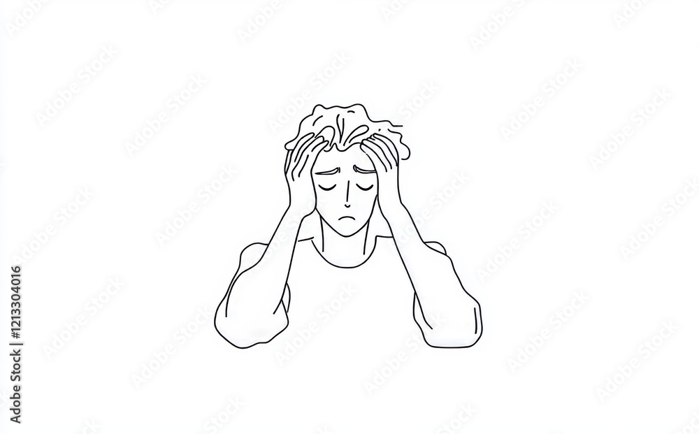 An image with a transparent background showing a continuous line ...