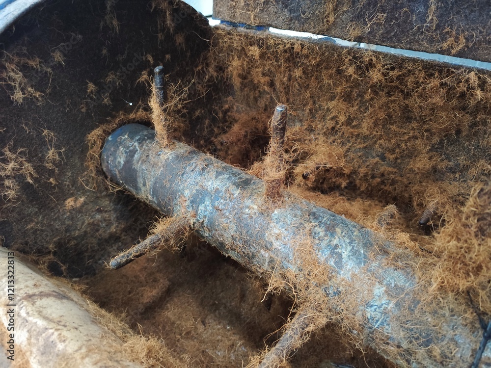 Industrial fiber mixing machine photo showcasing coconut coir ...