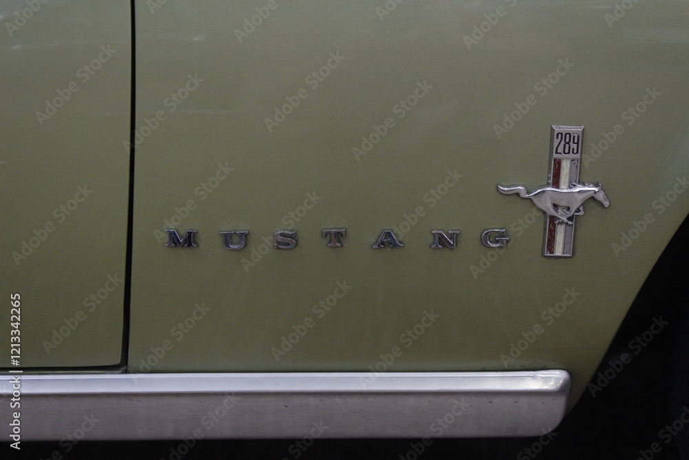 Ford mustang emblem at Neo classic car show in Muntinlupa, Philippines ...