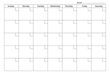 Printable Blank Monthly Calendar Free Stock Photo - Public Domain Pictures