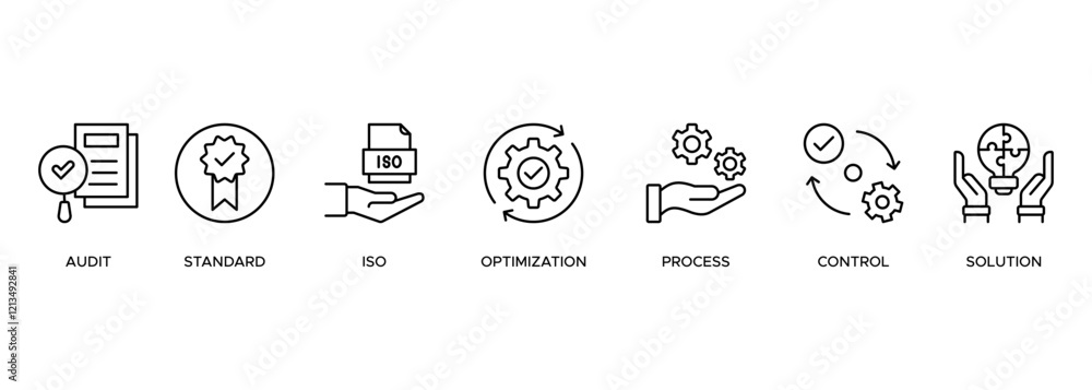 Quality banner web icon illustration concept pictogram with English ...