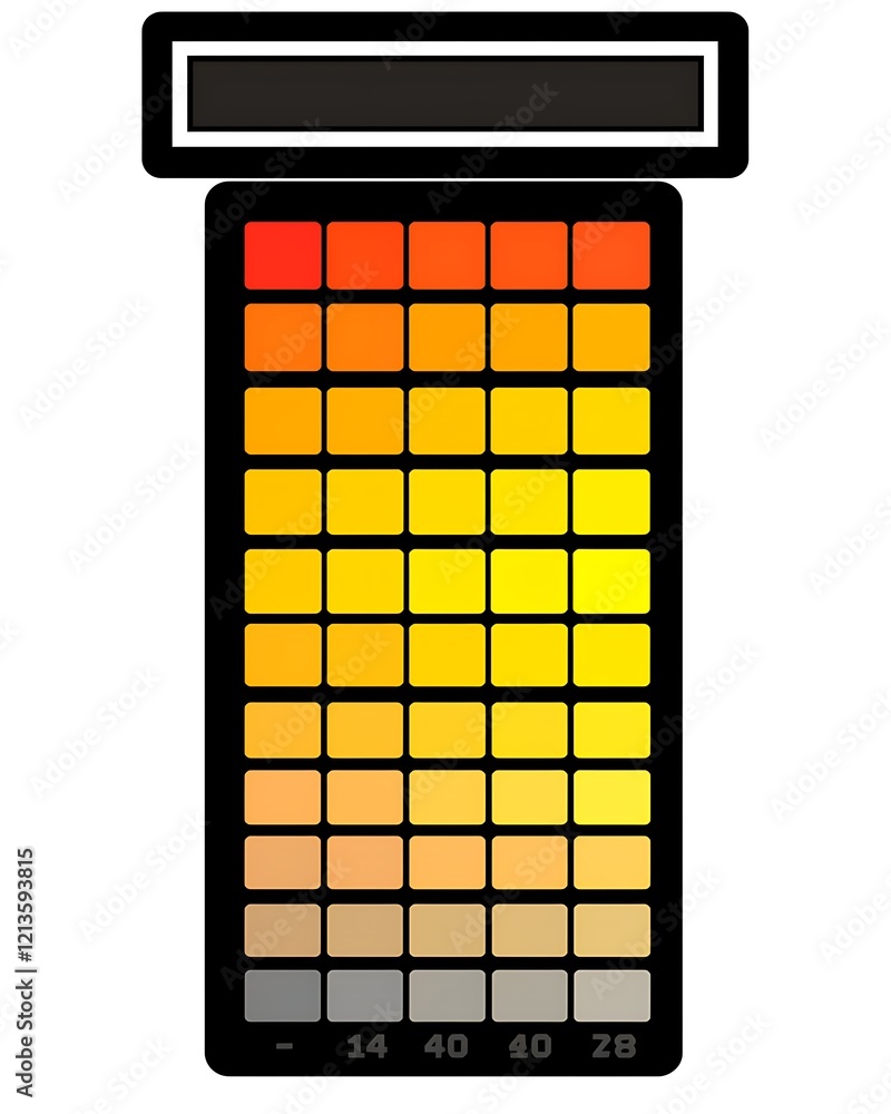 Gradient color chart with numbered scale. Stock Illustration | Adobe Stock