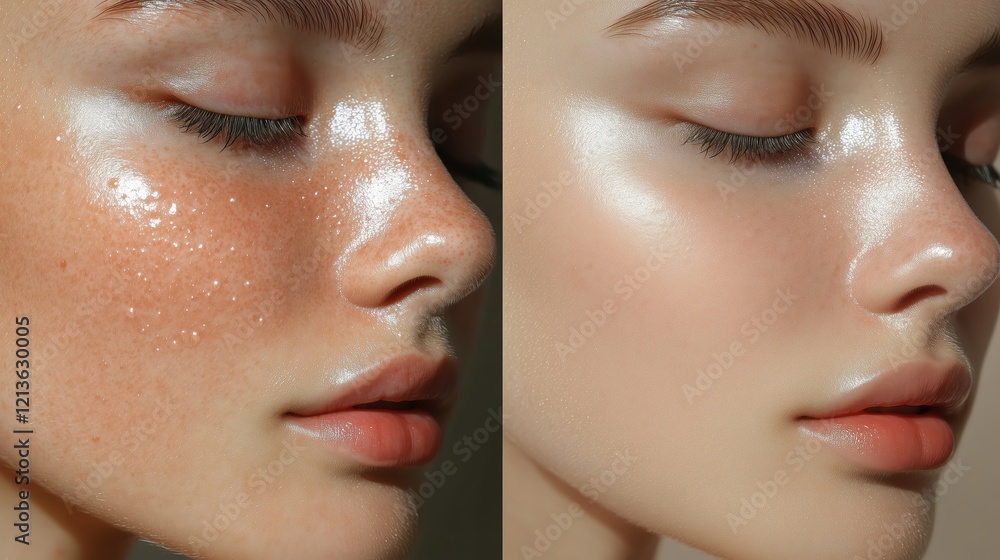 Before and after skincare treatment comparison studio beauty ...