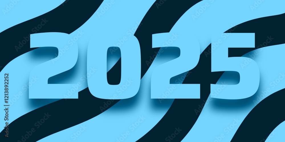 2025, 2025 year, 3d of 2025 numbers, blue background with 2025, texture ...