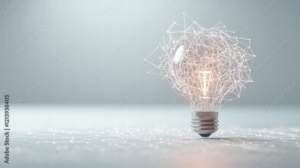 lightbulb idea creative thinking Lightbulb filament forming a complex ...