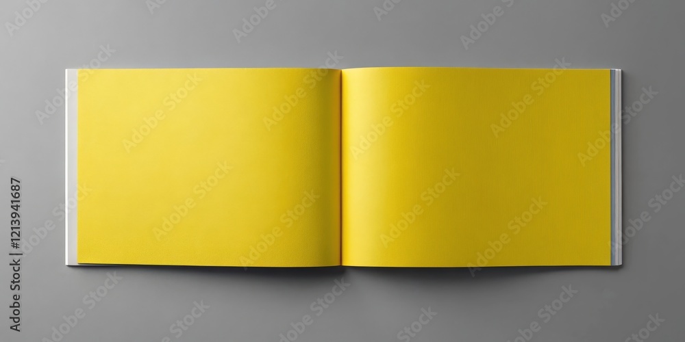 A yellow booklet with a clean, minimalist layout and subtle gray ...