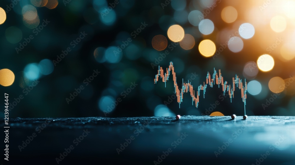 financial chart background A dark background with multiple stock market ...