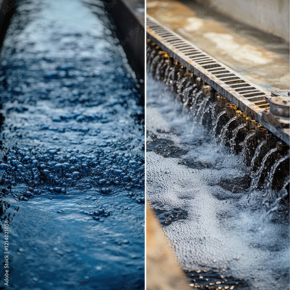 Dual View of Water Treatment Process Aeration and Clarification in a ...