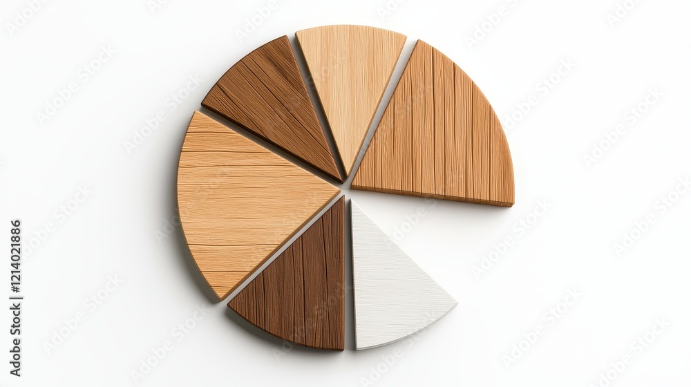 3D Pie chart infographics presentation. A pie chart made of various ...