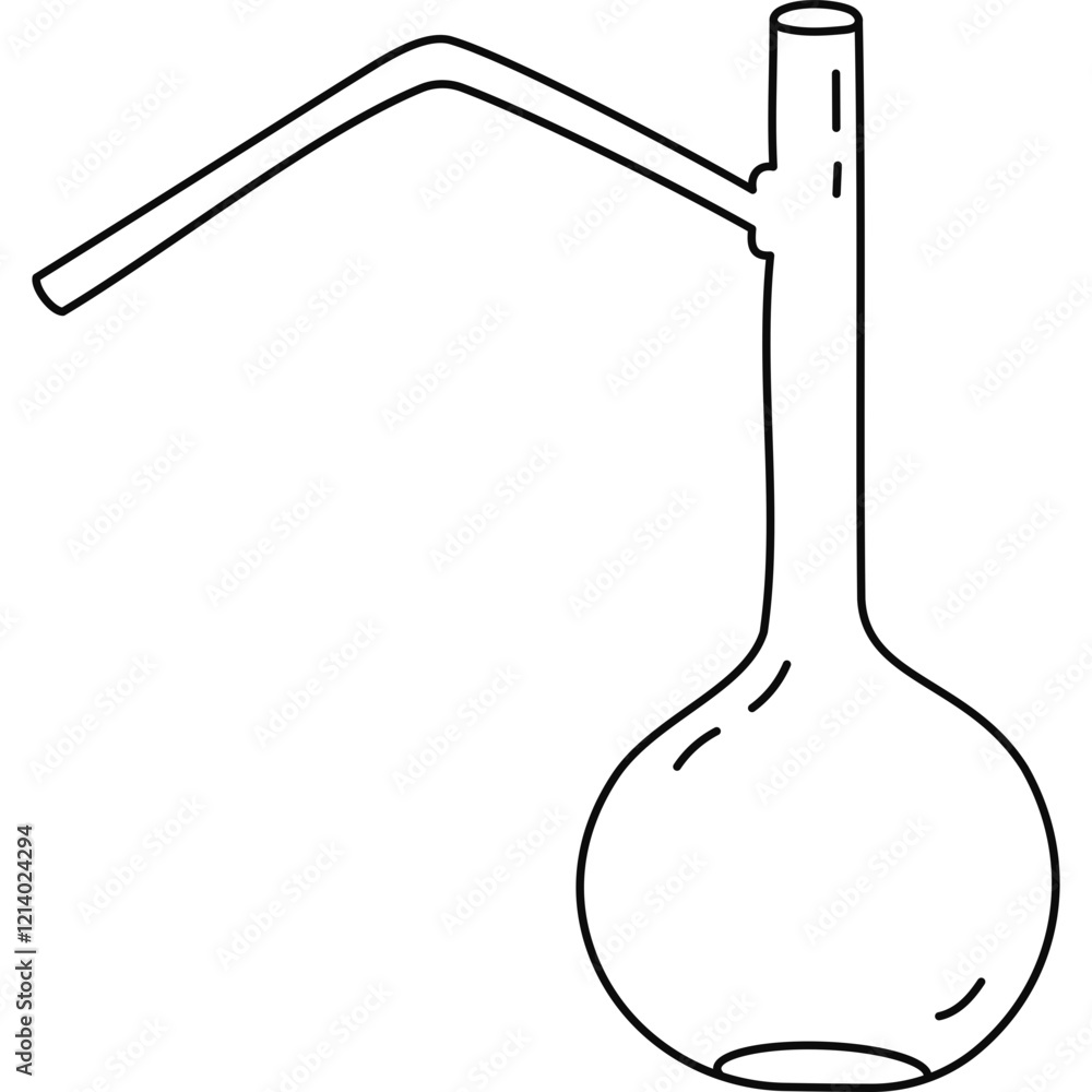 Cute doodle laboratory beaker with spout and cork for chemical ...