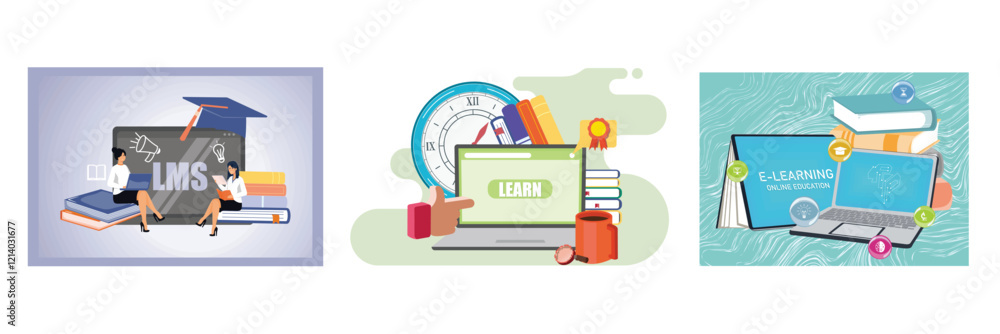 LMS Learning Management. Educational Tools and Resources. E-Learning ...