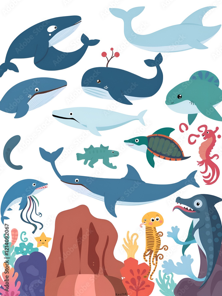 SEA ANIMALS: whale, seal, killer whale, sperm whale, narwhal, beluga ...