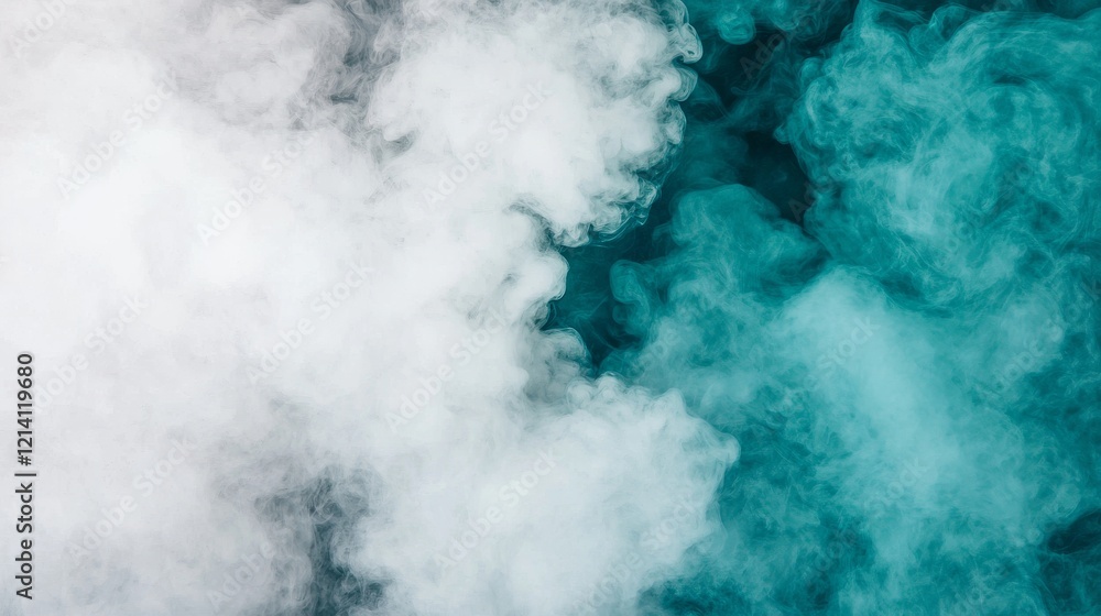 Magnified View of Clean Air Molecules Versus Smoke Particles in a ...