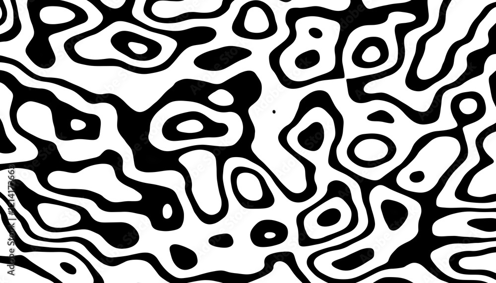 Wavy fractal texture background. Elegant black wavy line on Transparent ...