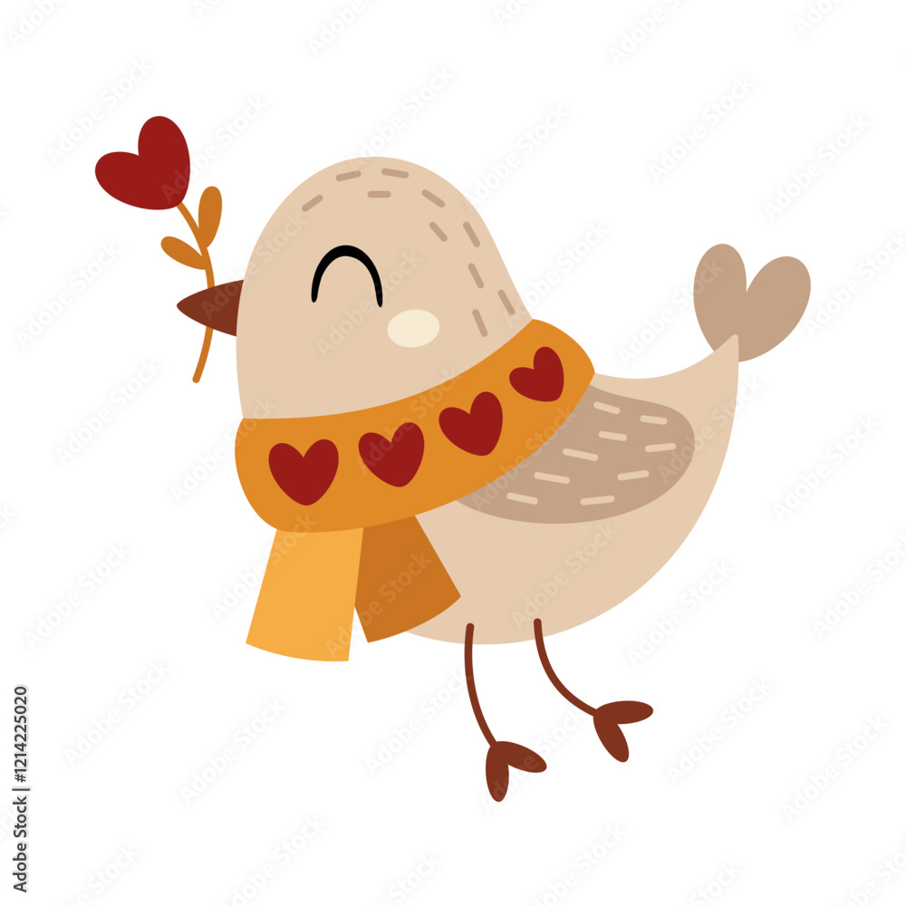 Valentine animal clipart. Cute bird clipart. Valentines day clipart in ...
