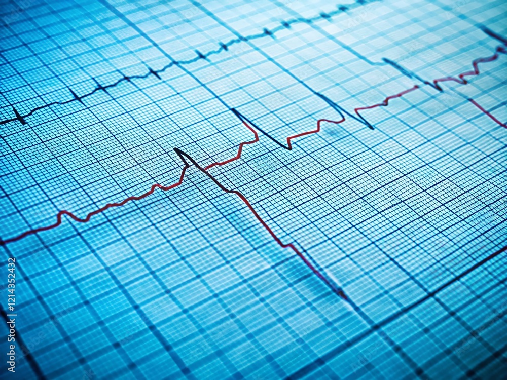 Stock-Illustration „High-Resolution Medical Image: 12-Lead ECG Showing ...