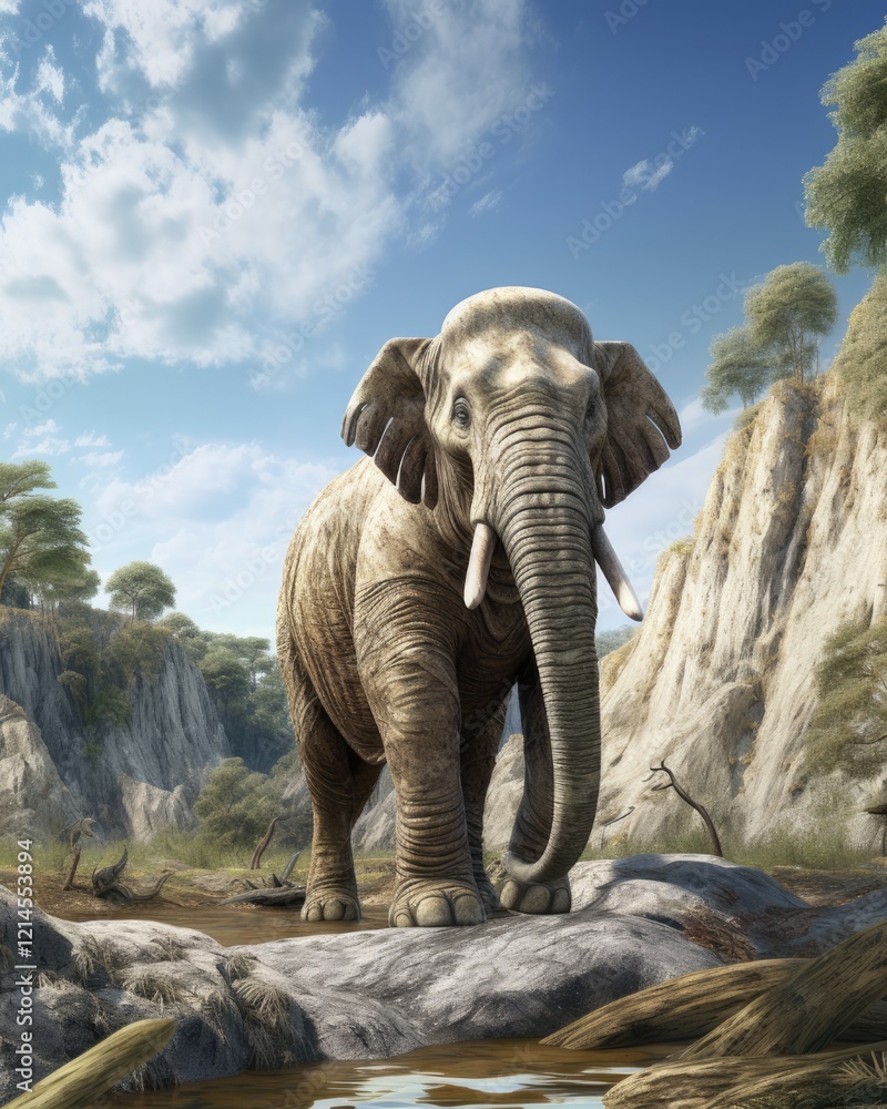 Prehistoric Mammal Entelodon - Large Carnivore with Snout. Three ...