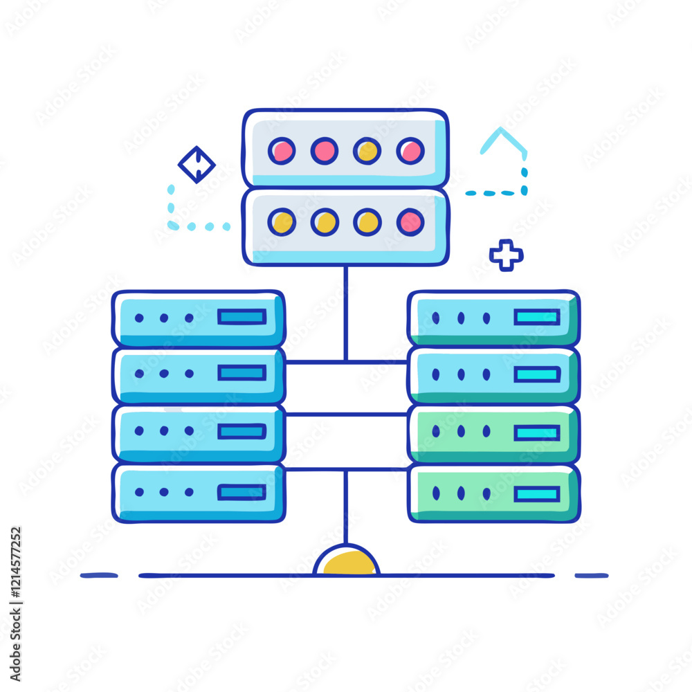 Image vectorielle Stock data center icon, data center vector ...