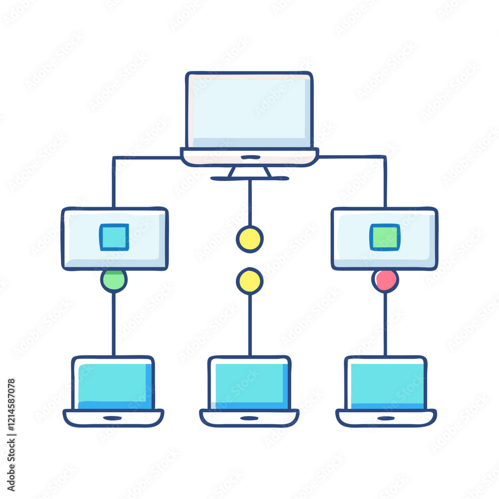 Image vectorielle Stock network topology icon, network topology vector ...