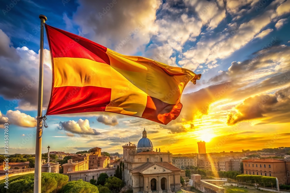 Roman Flag, Ancient Rome, Tricolore, Flag of Rome, Historical Banner ...