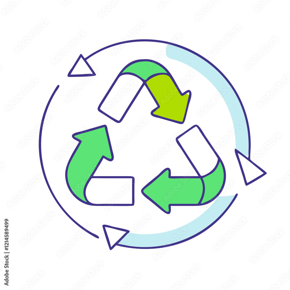 recycle icon, recycle vector illustration-simple illustration of ...