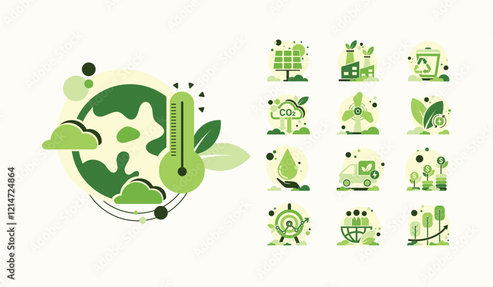 World environment and sustainable development concept with ecology ...