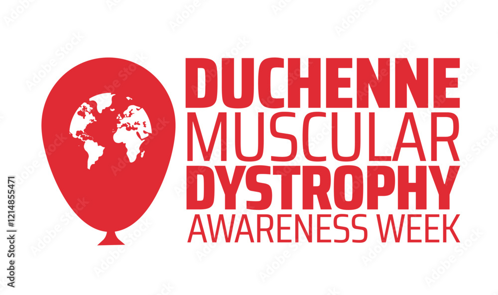 Duchenne muscular dystrophy awareness week background banner or poster ...
