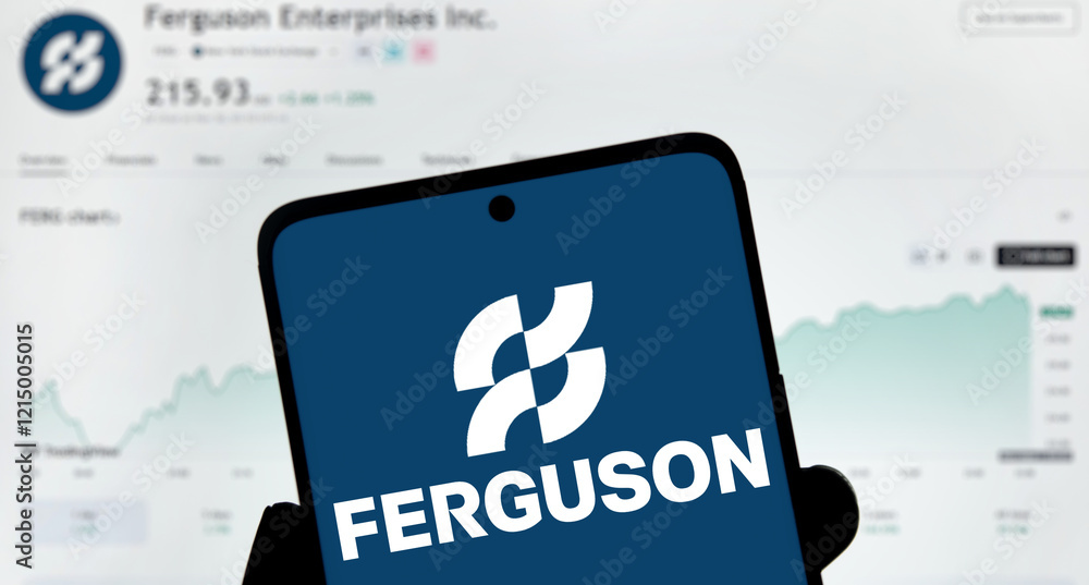 Dhaka, Bangladesh- 1 Dec 2024: Ferguson logo is displayed on smartphone ...