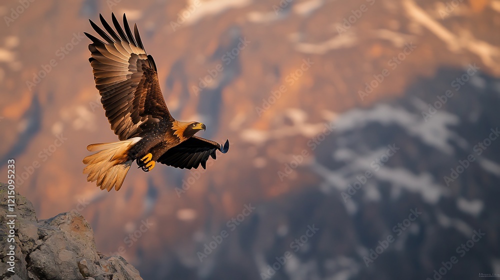 Foto de Stock Golden Eagle Aquila chrysaetos family Accipitridae ...
