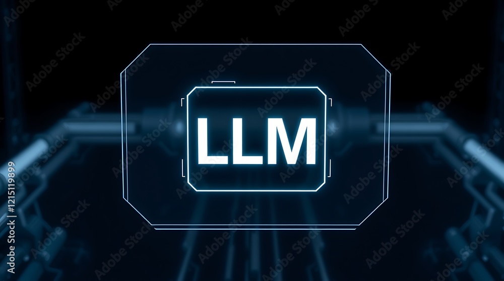 LLM and Generative AI Concept – Large Language Model Icons with Big ...
