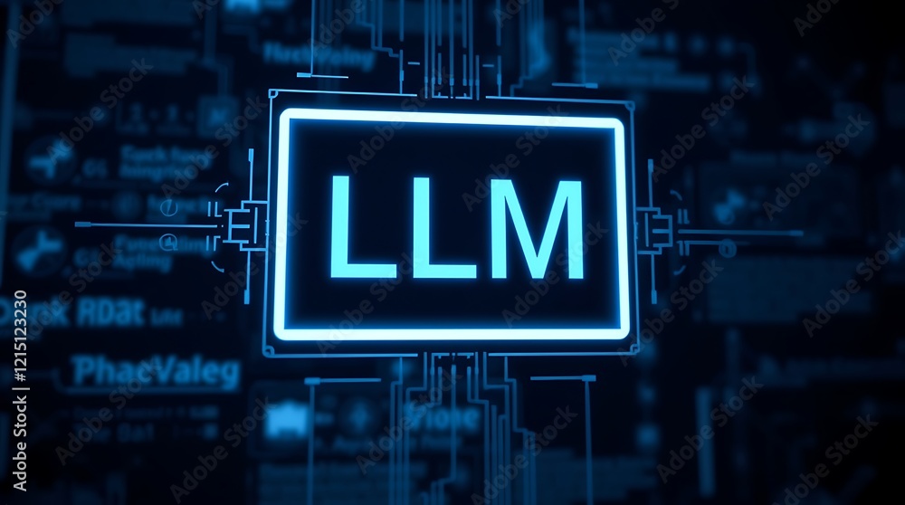 LLM and Generative AI Concept – Large Language Model Icons with Big ...