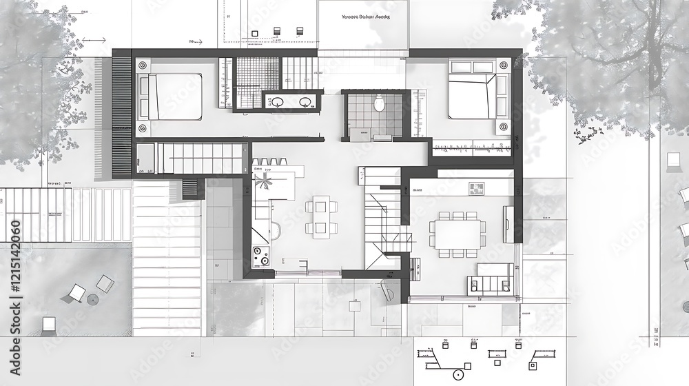 floor map of a home with interior and architecture of bedrooms, living ...