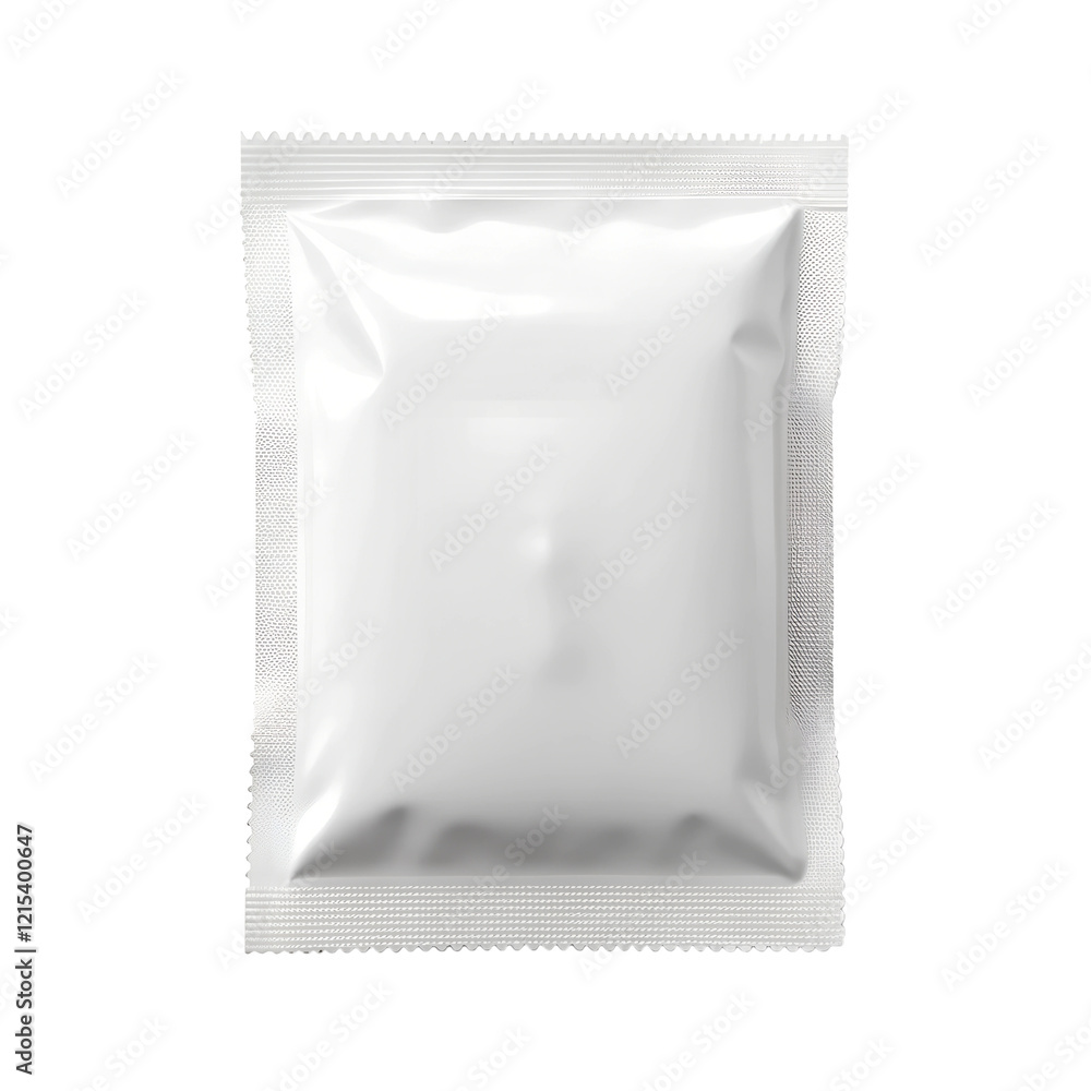 blank white paper sachet isolated on transparent background, png Stock ...
