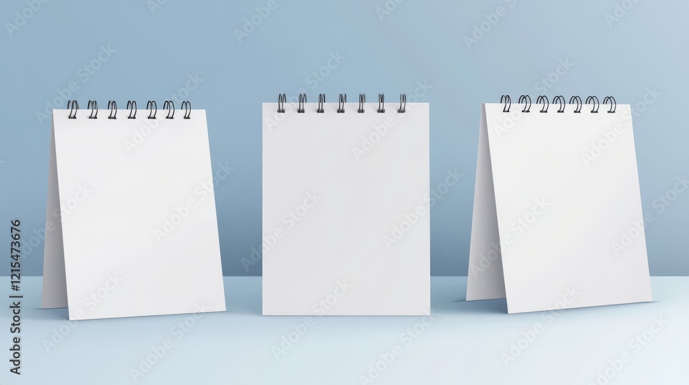 Foto de Stock Desk calendar with spiral mockup. Realistic 3d vector set ...