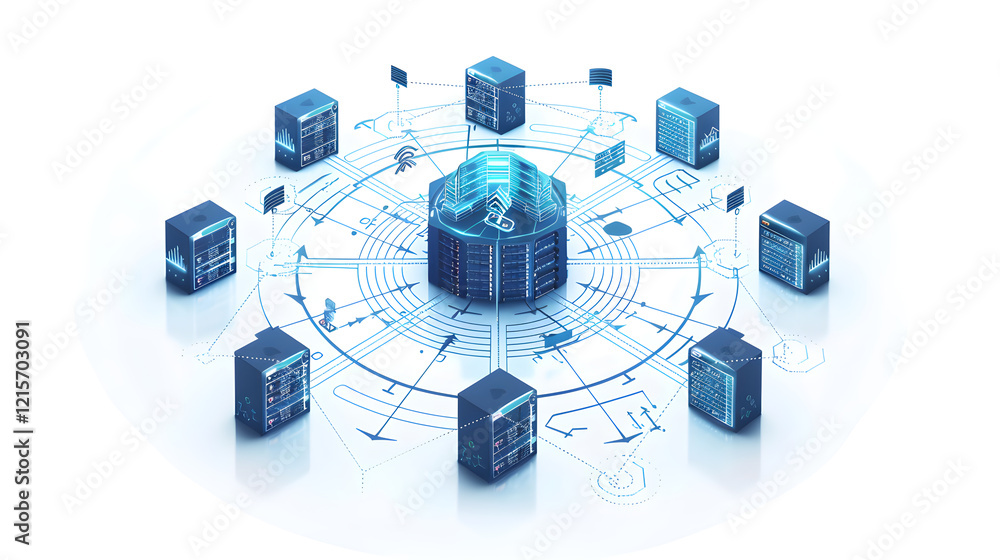 Schematic Illustration of Nginx Load Balancing and Network Traffic ...