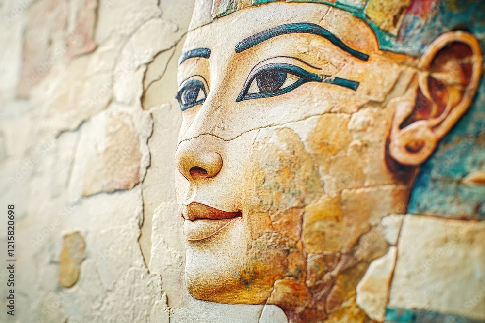 Egyptian wall painting: deity portrayal, sovereign likeness, royal ...
