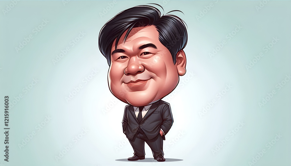 full body caricature of a 40 year old man Stock Illustration | Adobe Stock