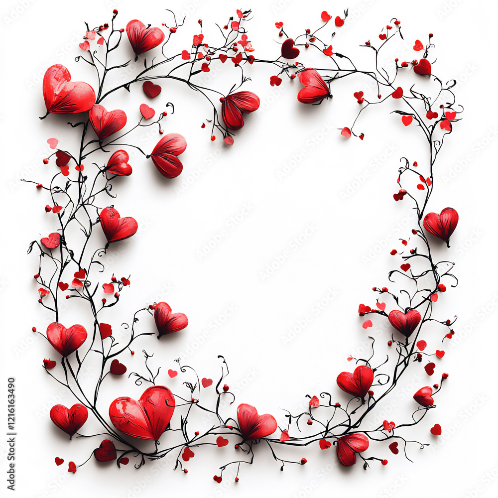 love poem border, isolated on white background Stock Photo | Adobe Stock