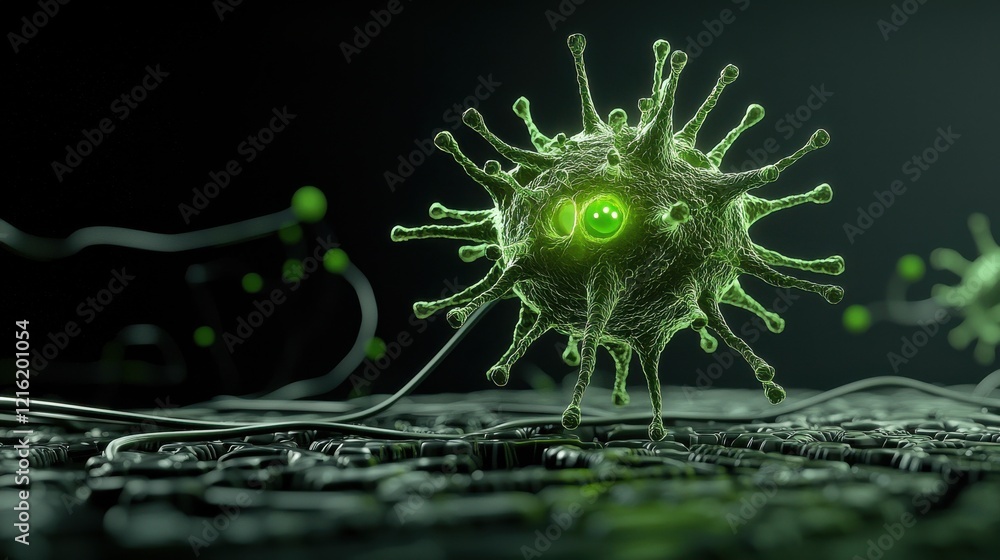 Illuminating hmpv virus structure model laboratory scientific ...